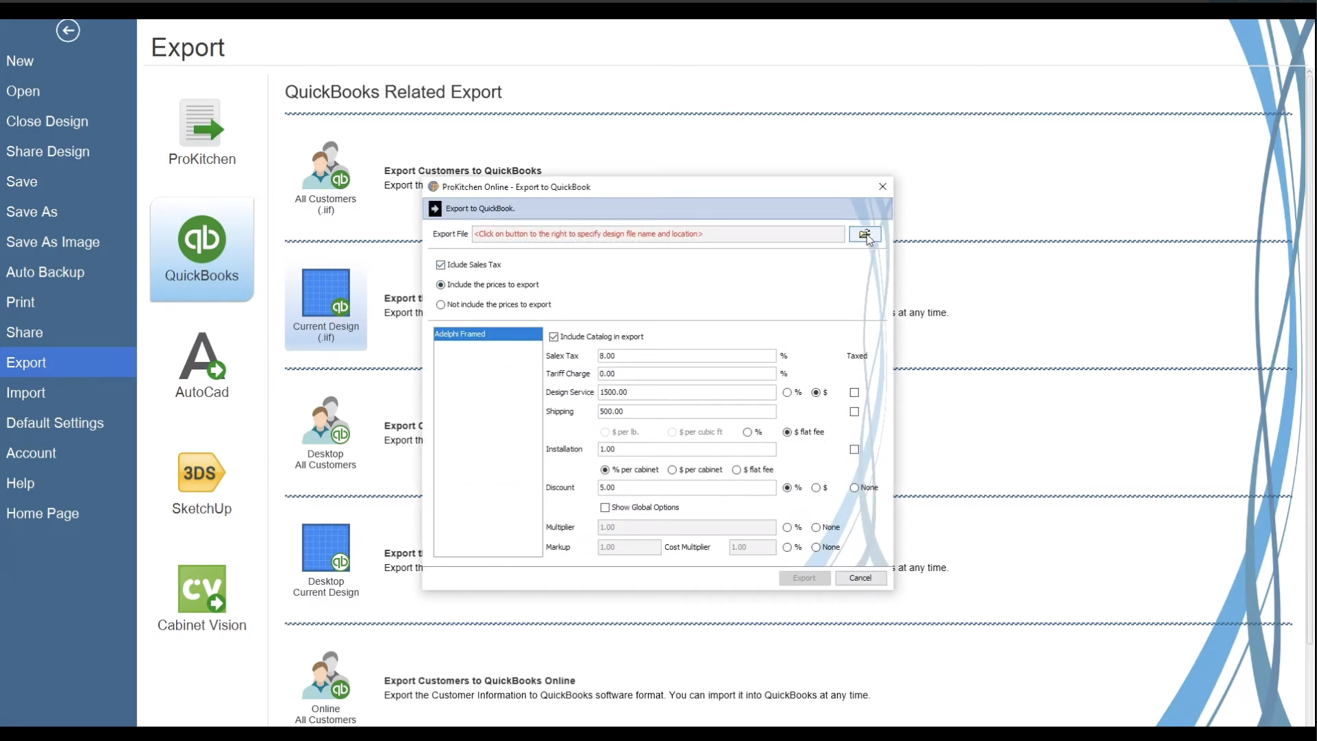 Export To Quickbooks Desktop Prokitchen Software